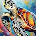 Ocean Palette: Colorful Sea Turtle Decoupage Delights - Etsy