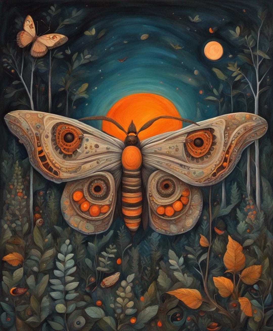 Moonlit Moth Decoupage Tissue Paper - Etsy