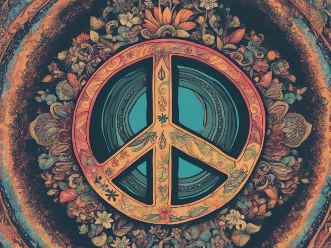 Clearance***boho Peace Sign Decoupage Paper - Etsy