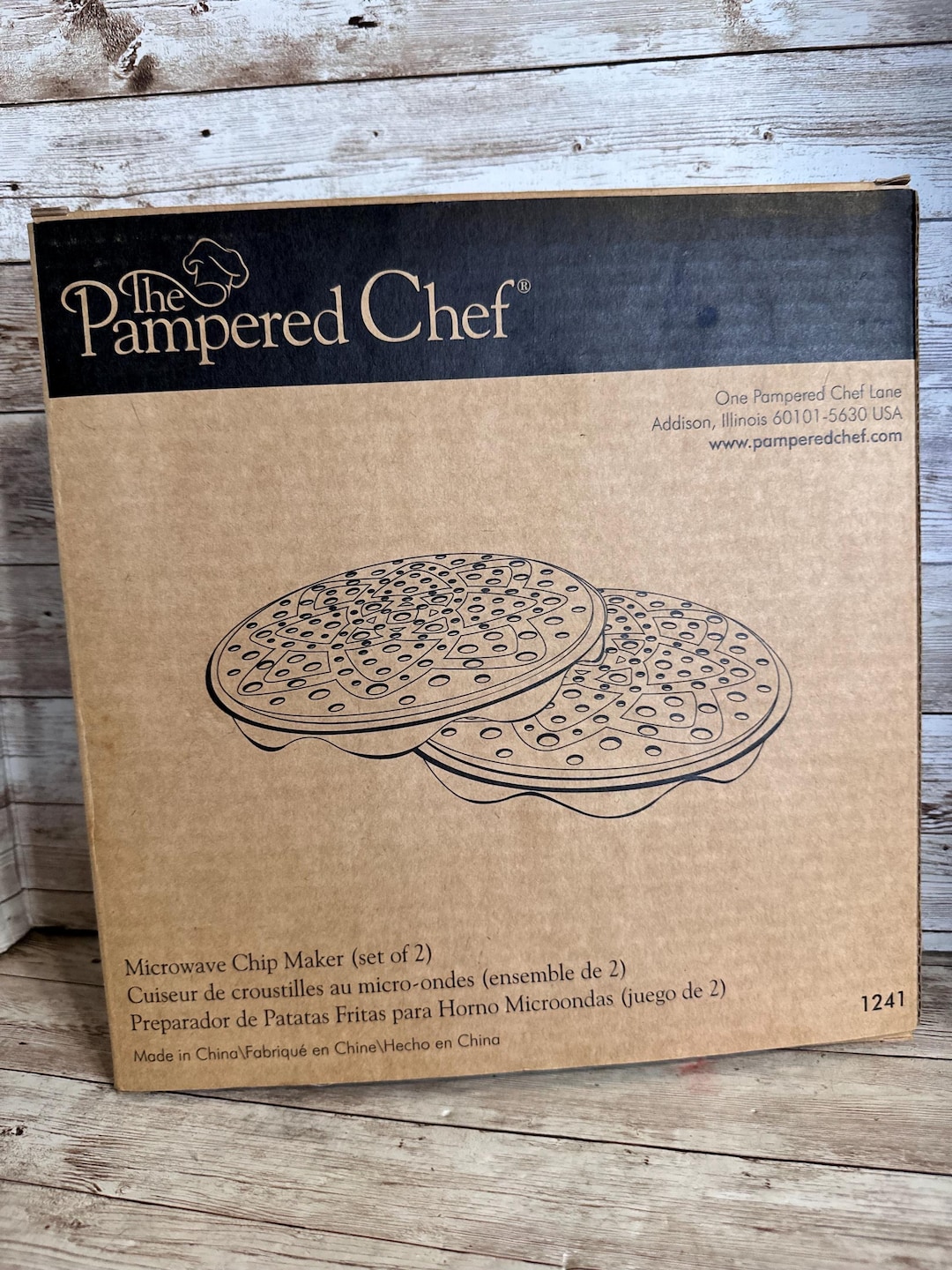 Pampered Chef Black Silicone 2 Piece Set Microwave Potato Chip Maker ...