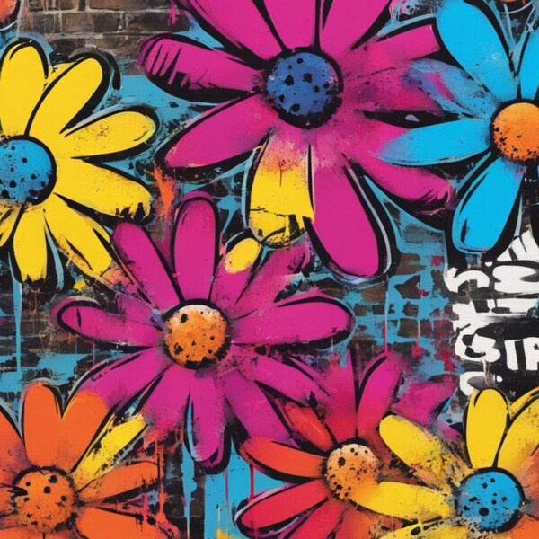 Pop Art Flowers - Etsy