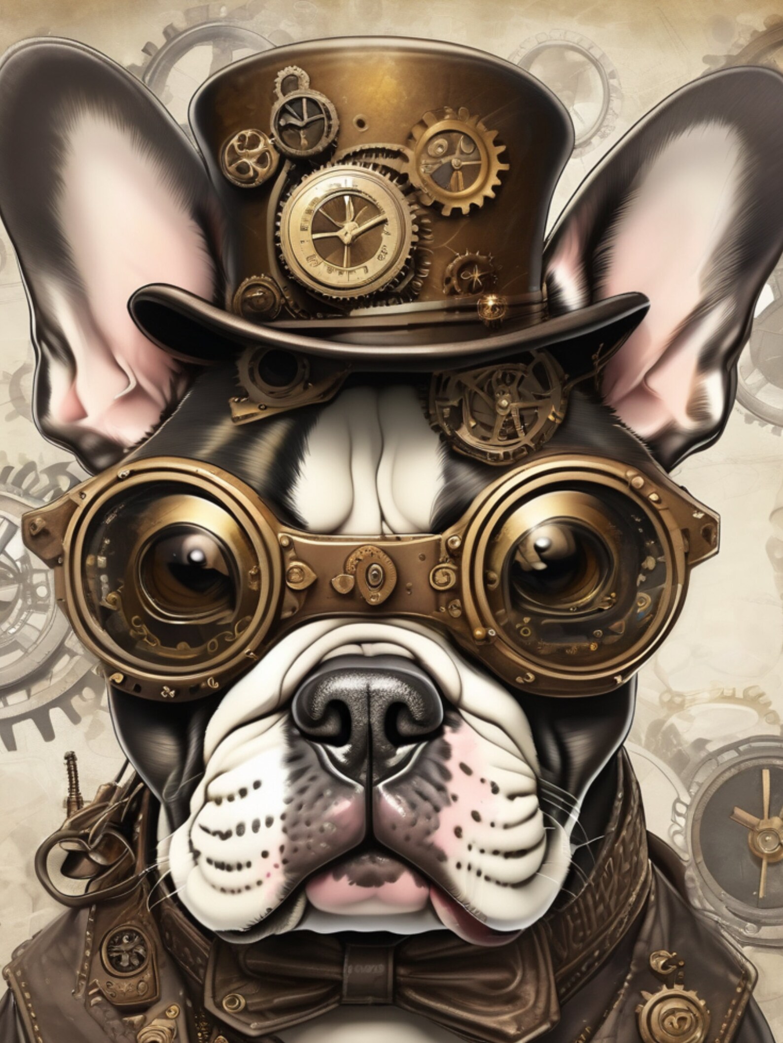 Steam Punk French Bulldog Decoupage Tissue Paper - Etsy