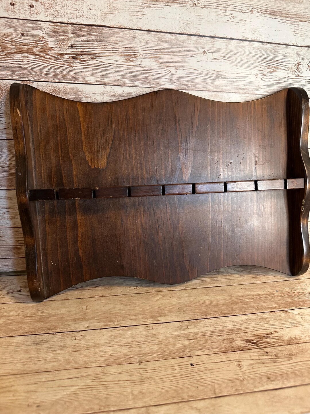 Vintage Small Wood Spoon Rack Spoon Collection Wall Display Holds 8 - Etsy