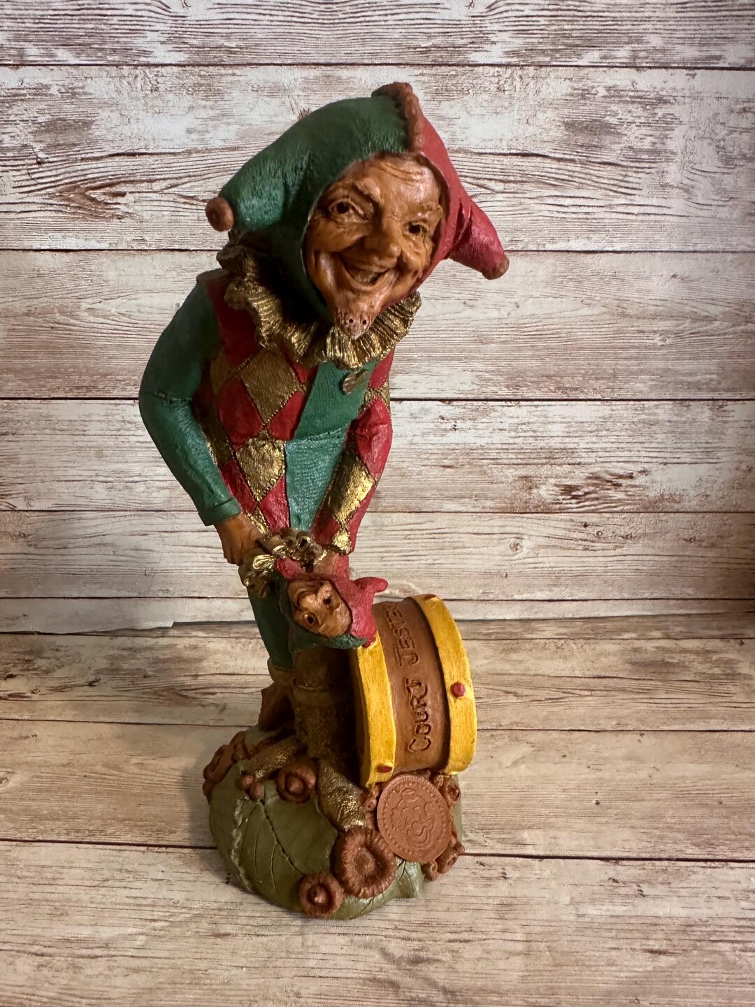 Thomas Clark Signed Gnome Rare Court Jester Vintage 1998 Made IN NC USA ...