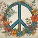 Floral Inspired Peace Sign Decoupage Paper - Etsy