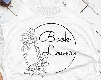 Book Lover Monogram Frame SVG File Floral Book Library - Etsy UK