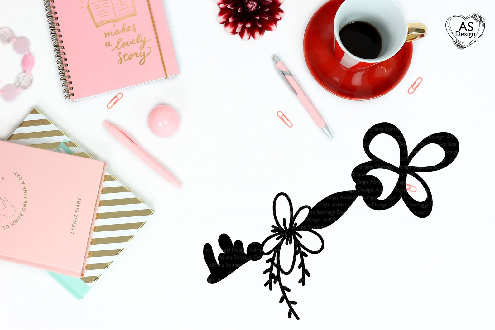 Floral Key SVG File Hand Drawn Old Key SVG Wild Flowers | Etsy