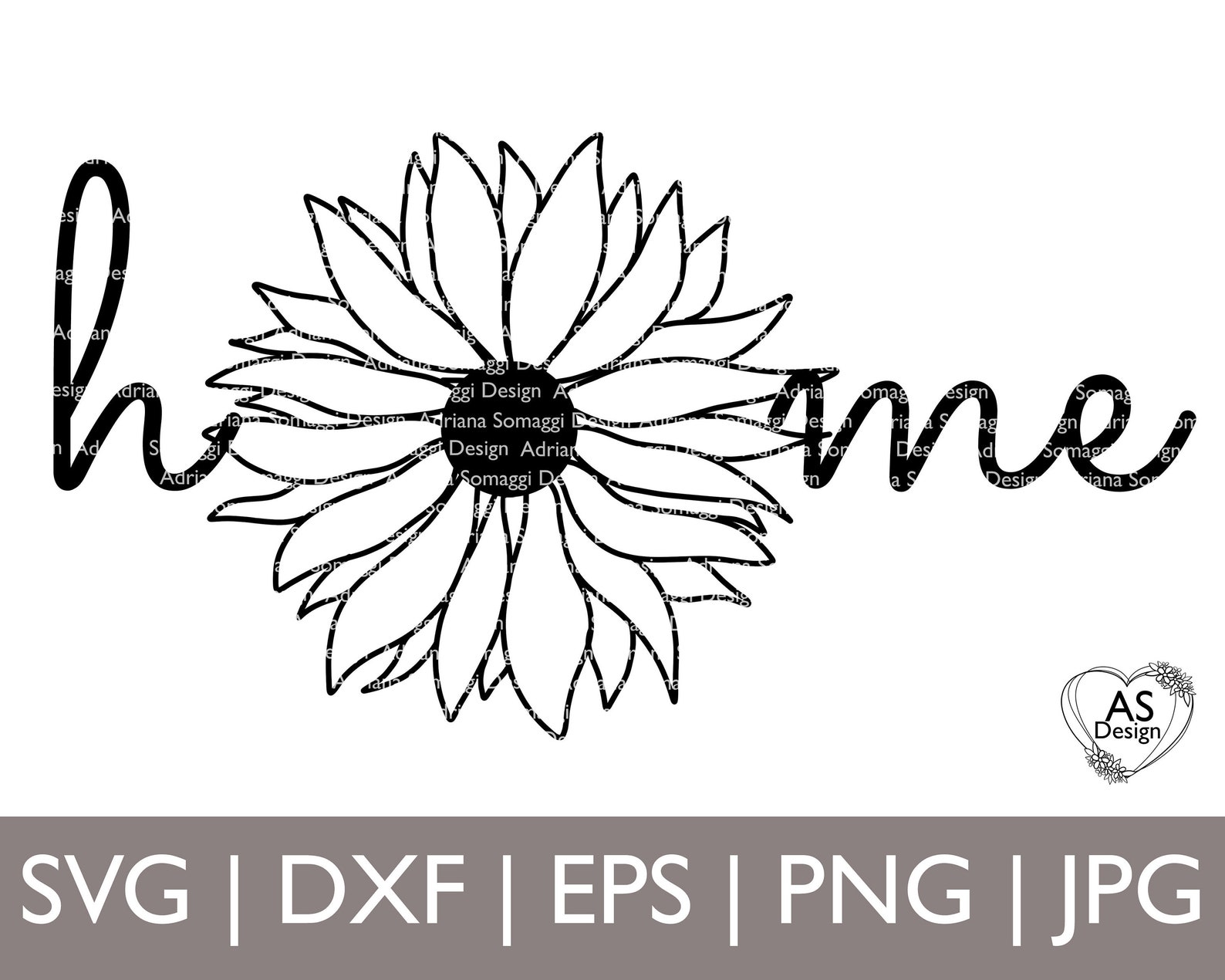 Cute and Simple Home SVG Sunflower SVG Cutting File - Etsy