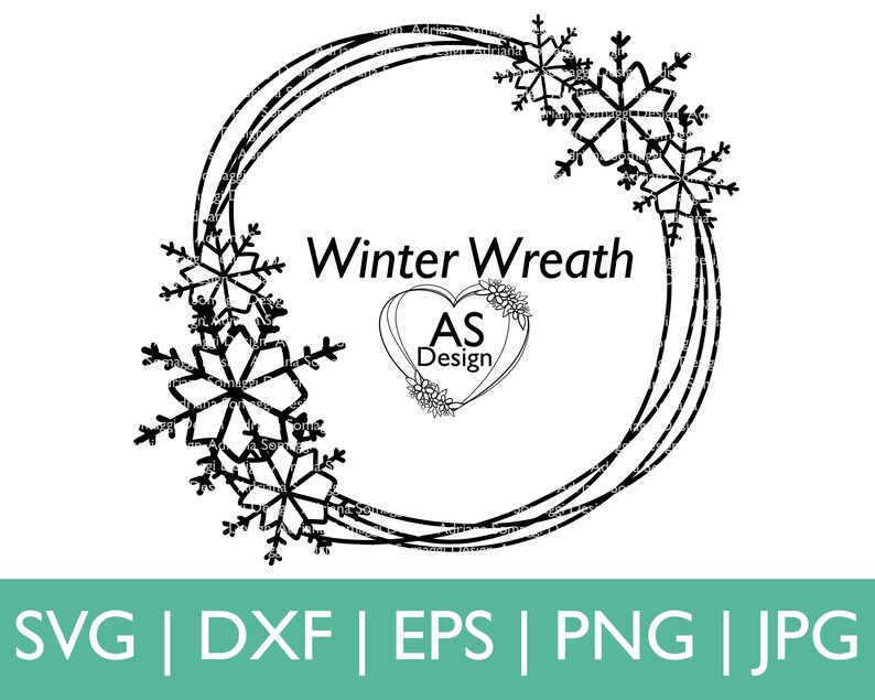 Snowflake SVG Frame Clipart Hand Drawn Winter Wedding SVG - Etsy