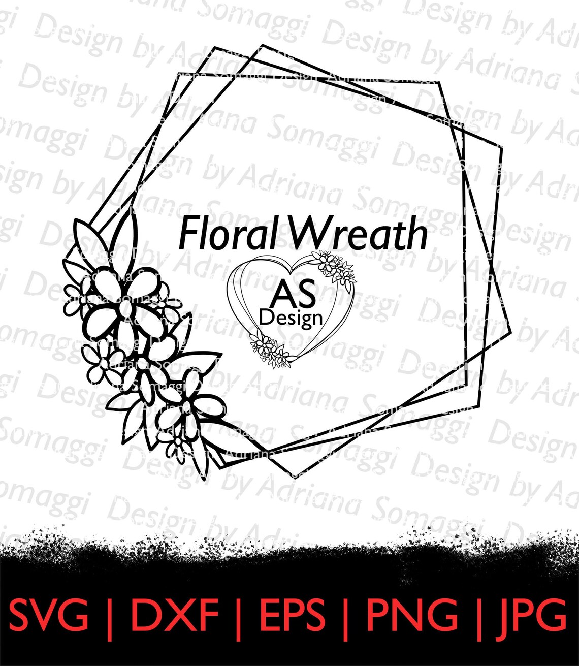 Floral Border SVG File Cute and Simple Frame Cut File - Etsy