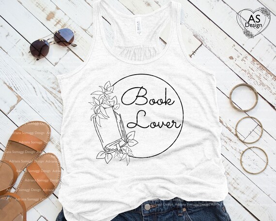 Book Lover Monogram Frame SVG File Floral Book Library - Etsy UK