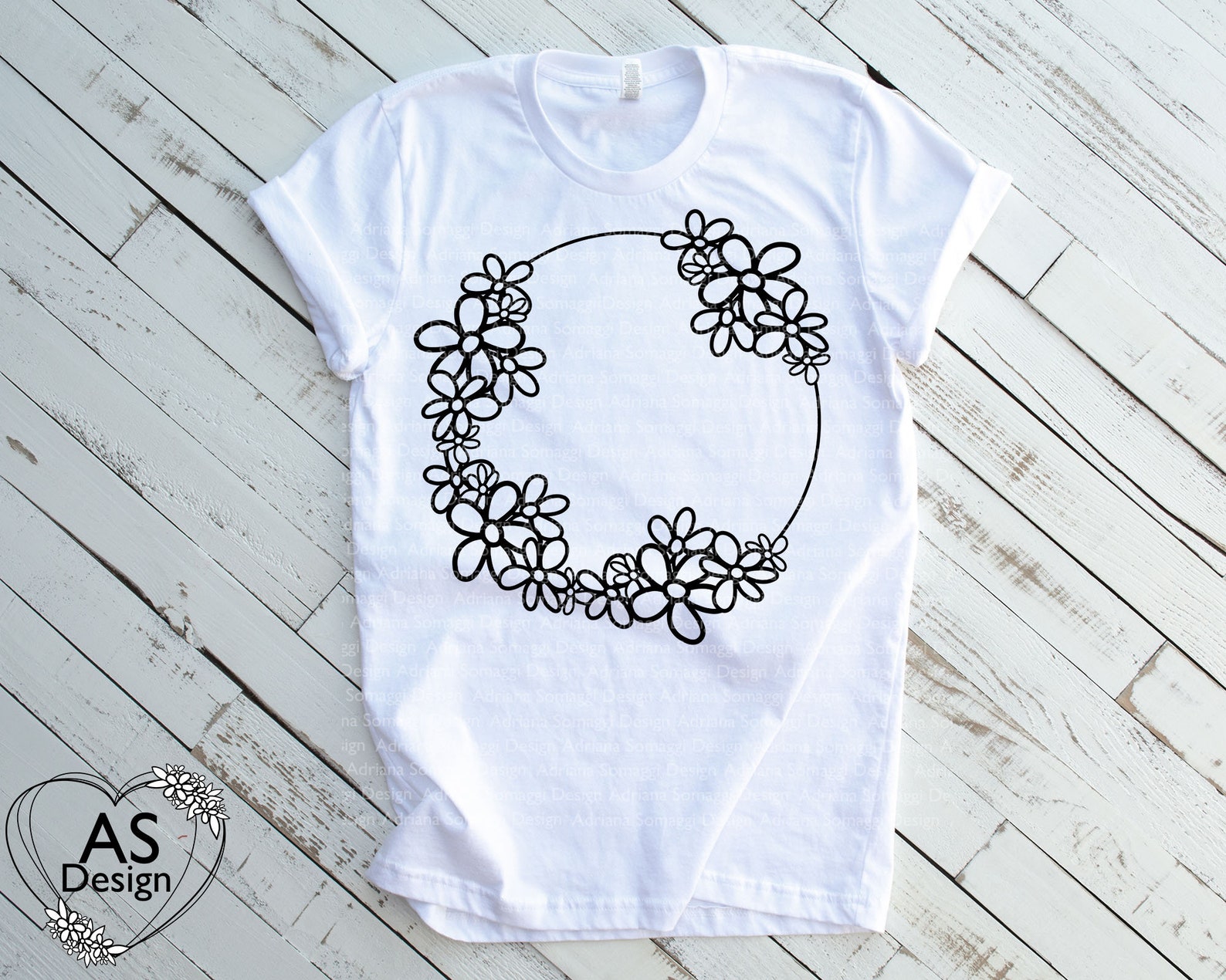 Daisy Circle SVG Bundle Floral Clipart Cutting File Flower - Etsy