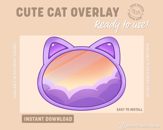 Cute Cat Cam Overlay / Camborder / Twitch Livestream Overlay / - Etsy