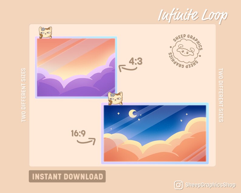 Animated Webcam Overlay / Grumpy Cat / Cute Cam Border Frame / Stream ...