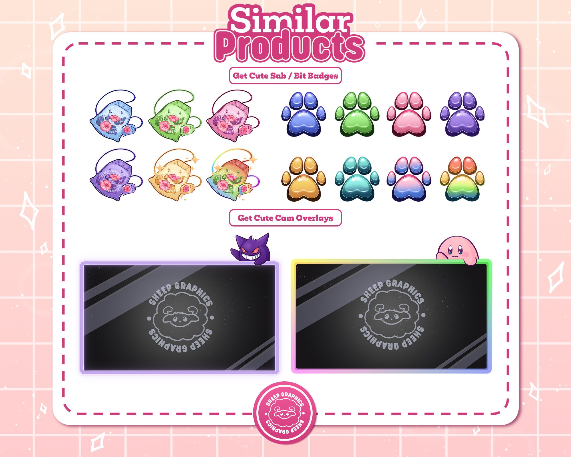 Cute Cat Webcam Overlay, Twitch Cam Border (digital Download) - Etsy