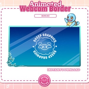 Cute Animated Squirtle Webcam Overlay / Bongo Squirtle / Cute Cam ...