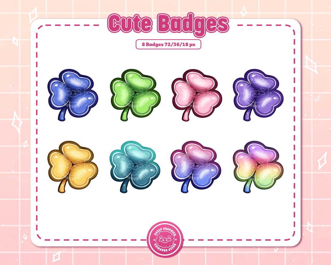Cute Clover Sub Badges for Twitch, Youtube, Discord - Etsy
