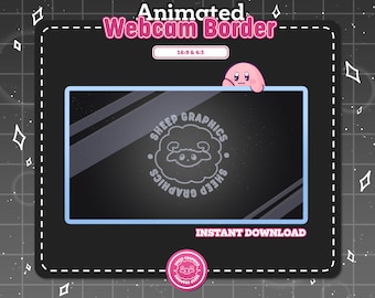 Cute Animated Webcam Overlay / Kirby / Cute Cam Border Frame / Stream ...