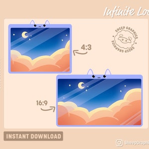 Cute Animated Cat Cam Overlay / Border / Frame / Stream Graphics ...