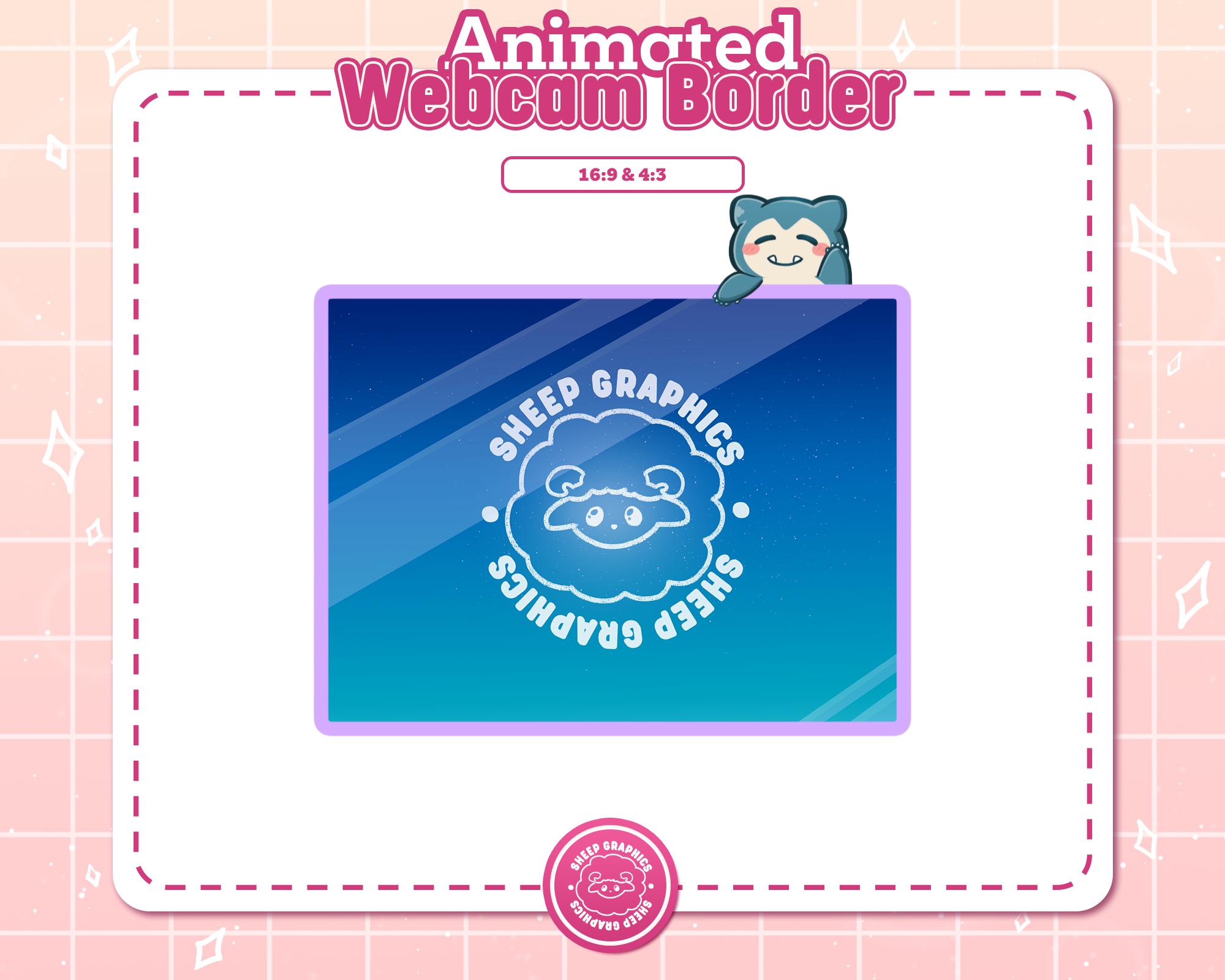 Cute Animated Snorlax Webcam Overlay / Bongo Snorlax / Cute Cam Border ...