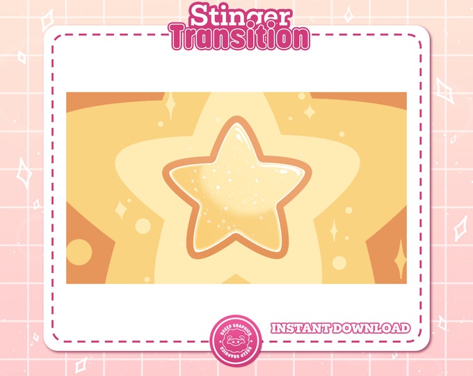 Cute Star Stinger Transition for Twitch / Star Transition / Star Twitch ...