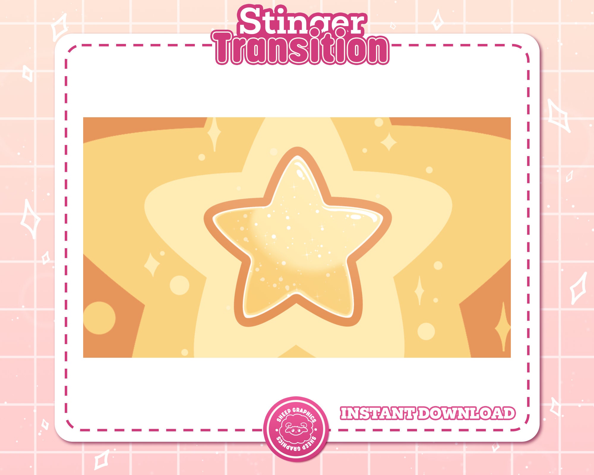 Cute Star Stinger Transition for Twitch / Star Transition / Star Twitch ...