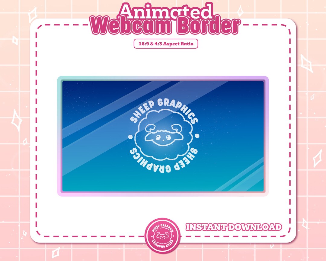 Animated Pastel Cam Overlay / Webcam Overlay / Twitch Overlay / Cute ...