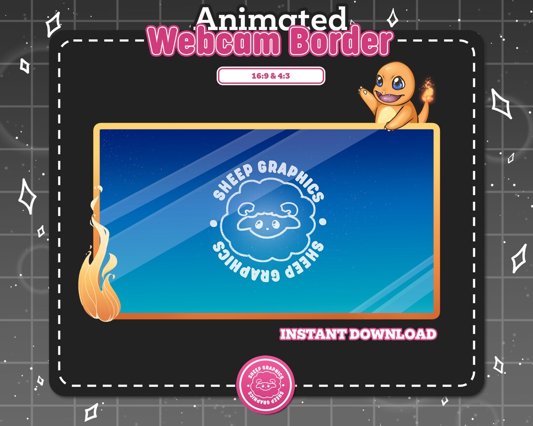Cute Animated Charmander Webcam Overlay / Bongo Charmander / Cute Cam ...
