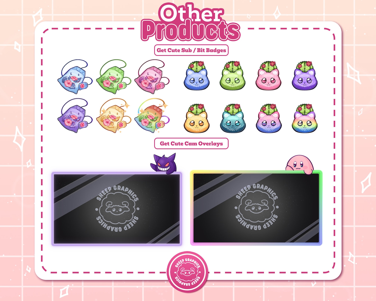 Cute Animated Snorlax Webcam Overlay / Bongo Snorlax / Cute Cam Border ...