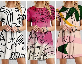 Abstract Face Dress - Etsy