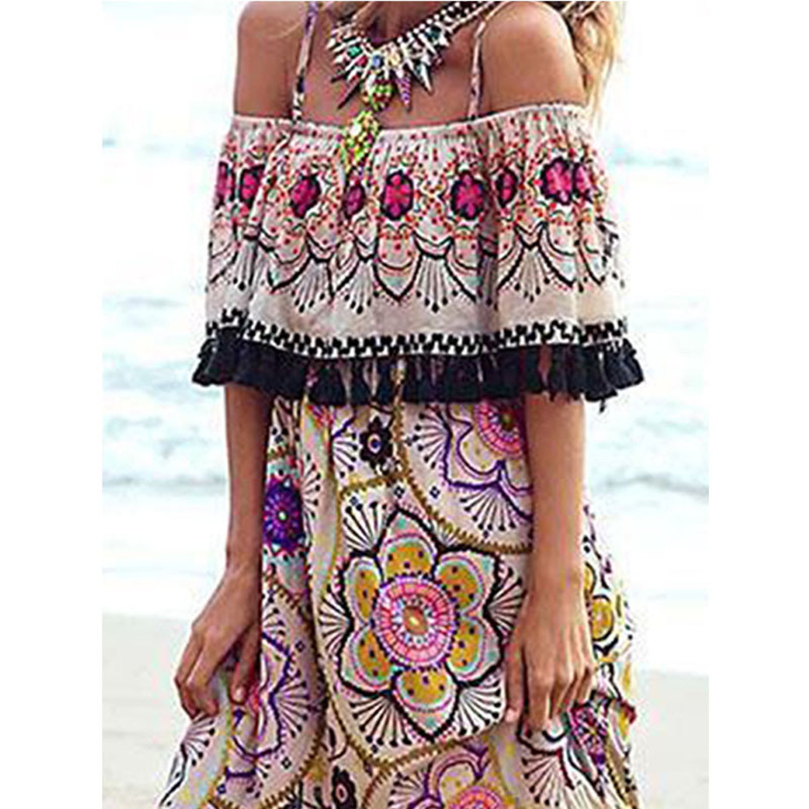 Boho Dress Plus Size Summer Dress For Women Bohemian Dress Etsy