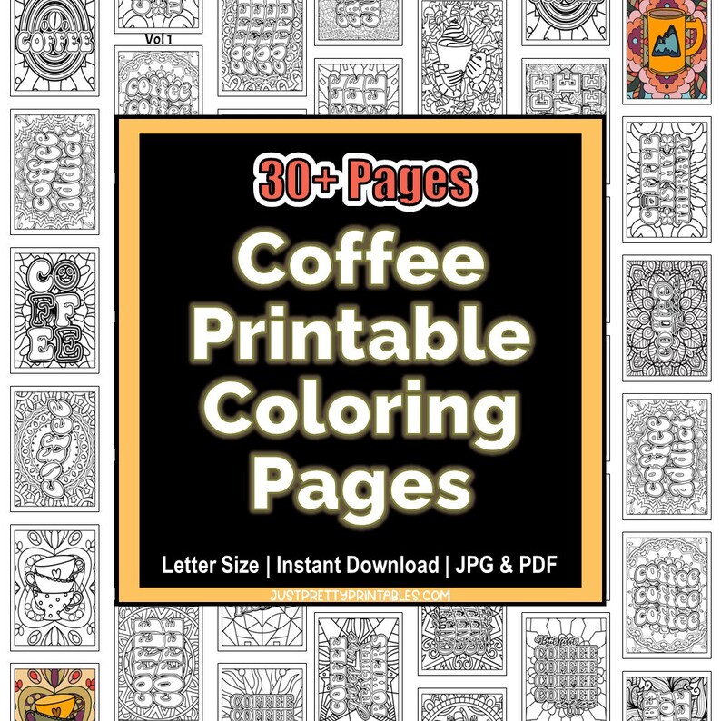 Cute Coffee Coloring Pages Vol 1 Coloring Pages Printable Coffee ...