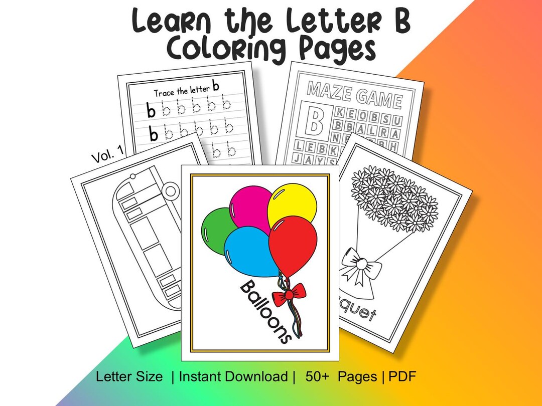 Learn the Letter B Coloring Pages for Preschool – Fun and Easy Alphabet ...
