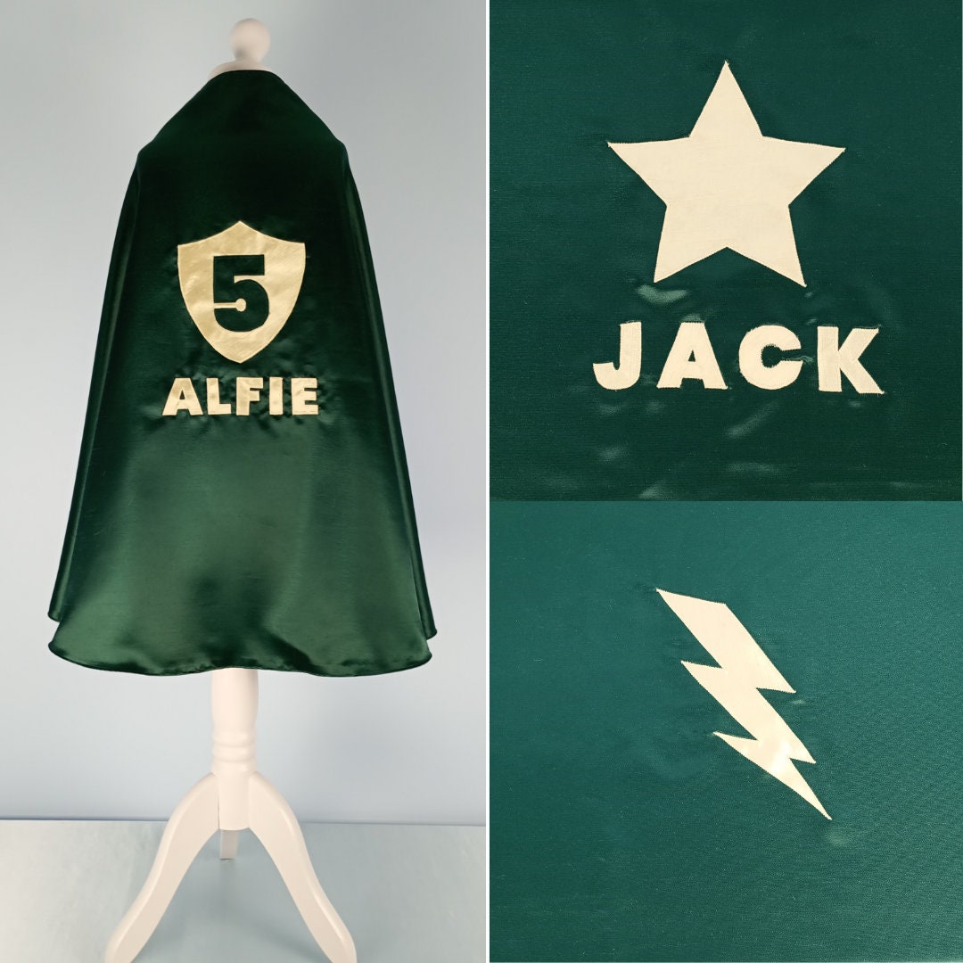 Shiny Cape Cloak, Personalise for Kids Dressing Up, Fancy Dress ...