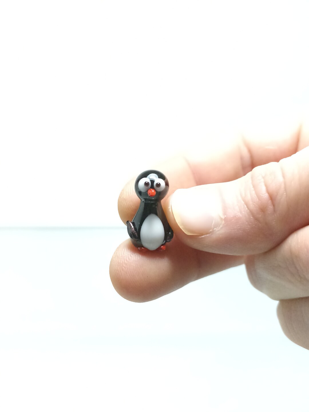 Tiny Penguin Gifts Glass Animal Mini Figurine, Handmade Murano Glass ...