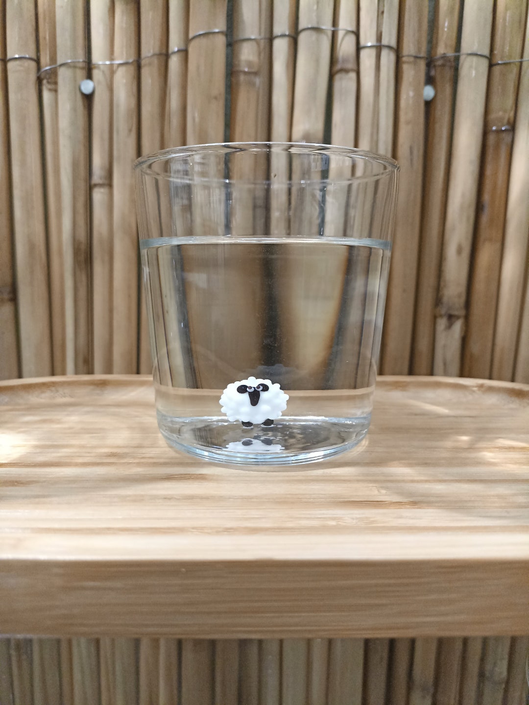 Drinking Glass Sheep Gift for Her, Glass Cute Sheep Cup, Murano Sheep ...