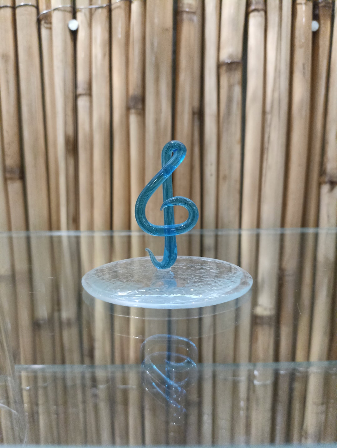 Tiny Glass Treble Clef Decoration Figurine Glass Figurine, Murano ...