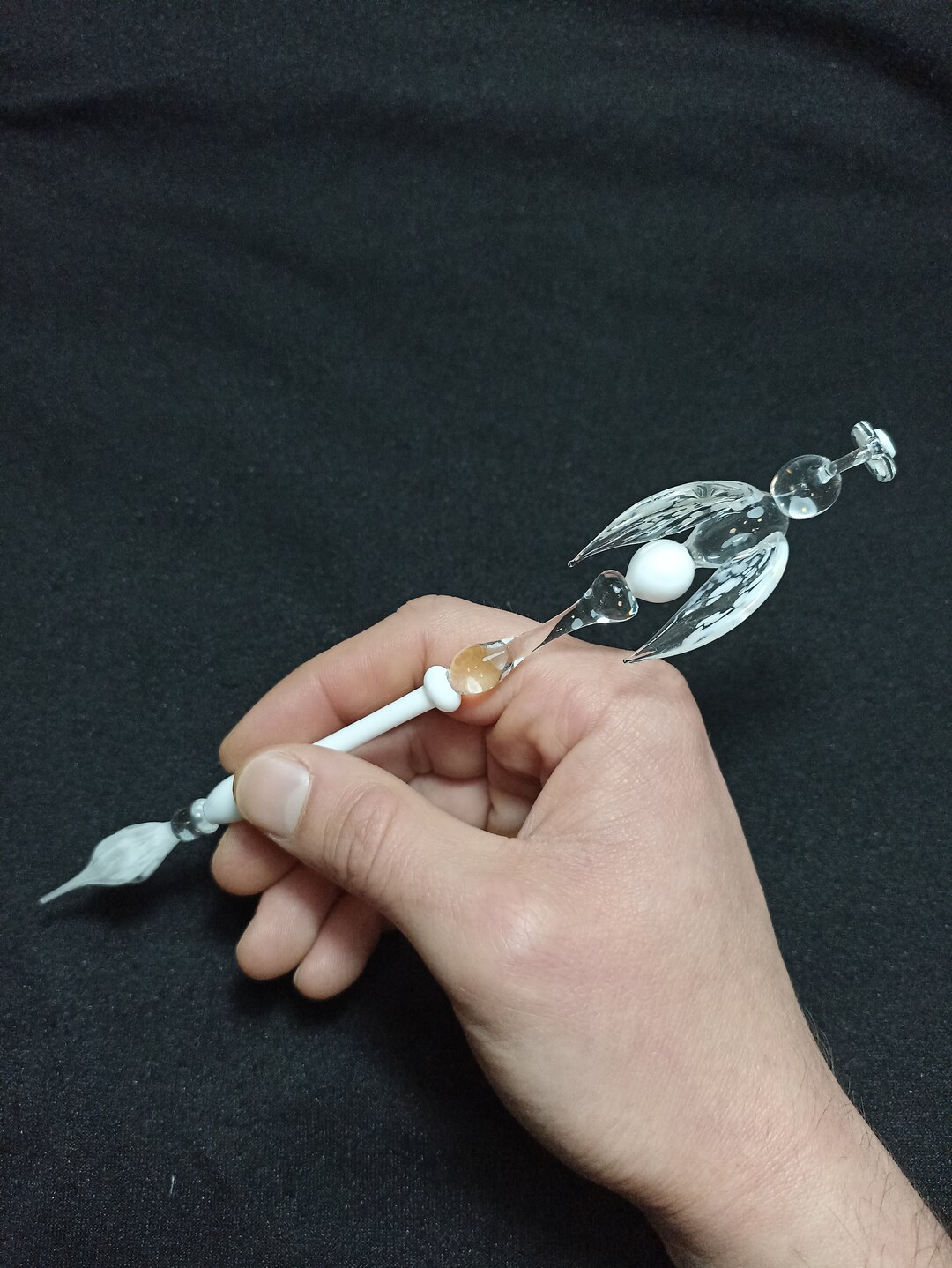 Angel Glass Dip Pen, Calligraphy Pen, Handmade Glass Art Gift - Etsy