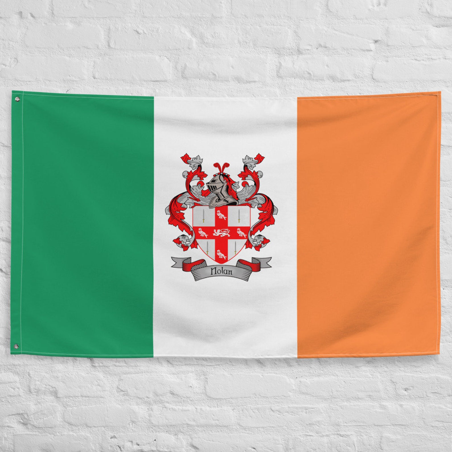 Nolan Irish Coat of Arms Family Crest Ireland Flag | Irish Gifts for ...