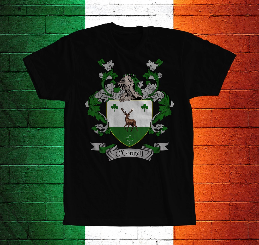 O'connell Family Crest T- Shirt, O'connell Coat of Arms, O'connell ...