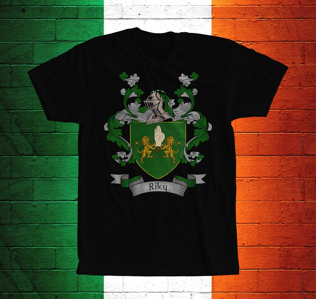 Riley Family Crest T- Shirt, Riley Coat of Arms, Riley Shirt, Riley ...