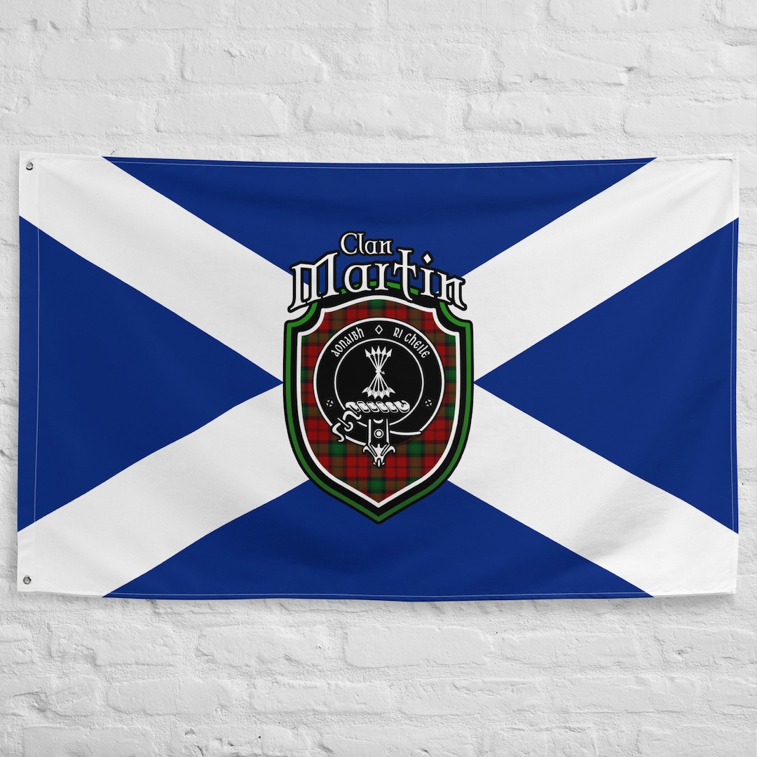 Clan Martin Scottish Family Crest, Scotland Flag | Scottish Gifts for ...