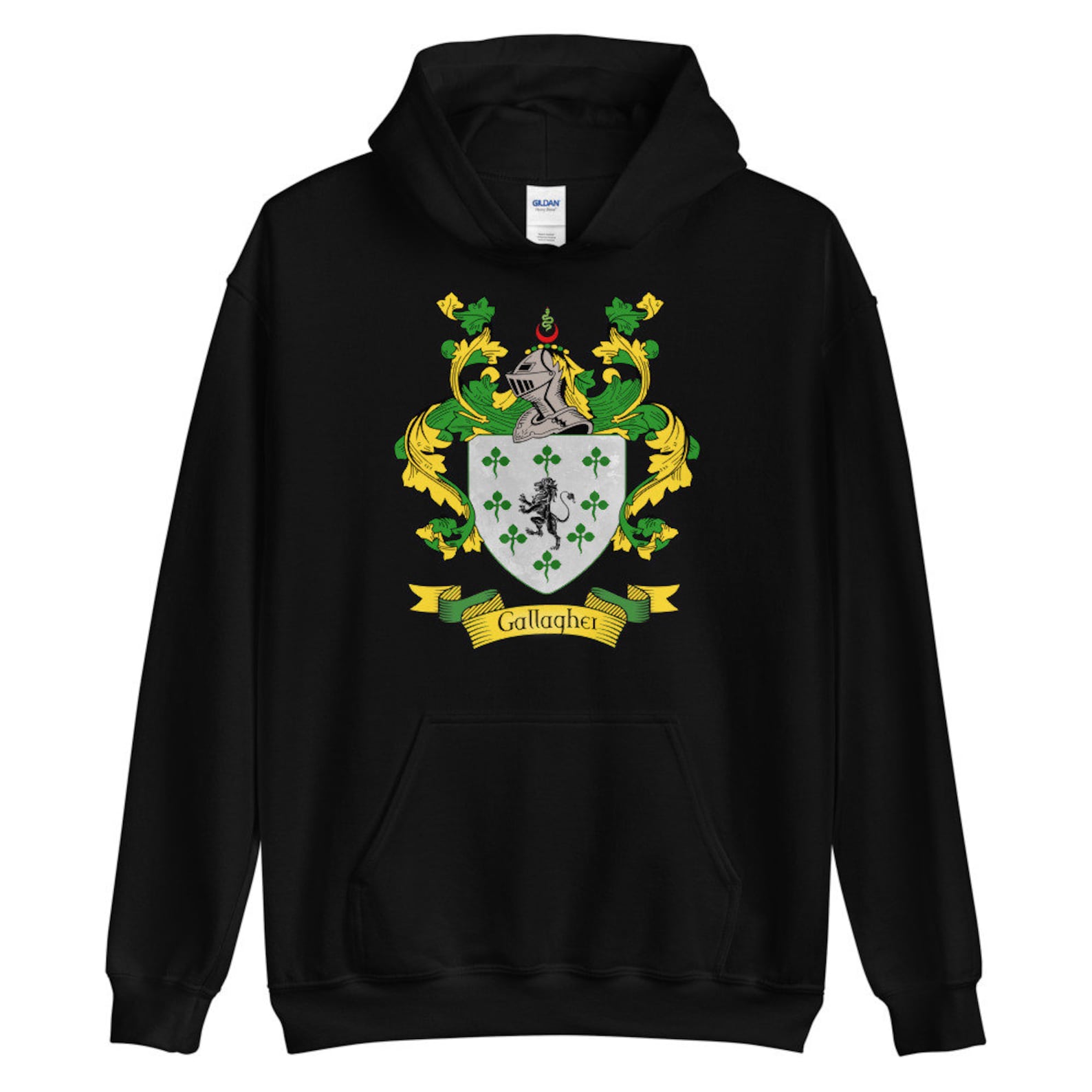 Gallagher Coat of Arms - Gallagher Family Crest Hoodie Sweatshirt - Etsy