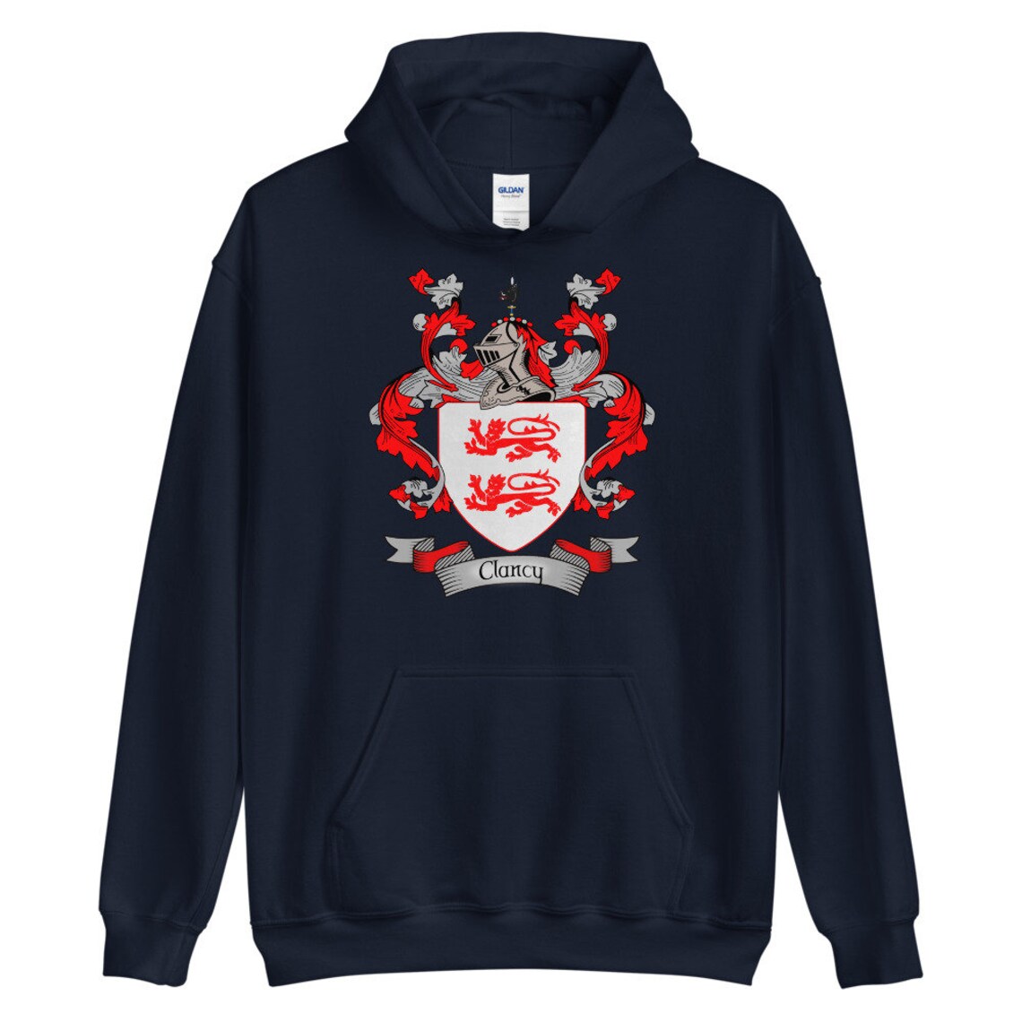 Clancy Coat of Arms - Clancy Family Crest Hoodie Sweatshirt - Etsy