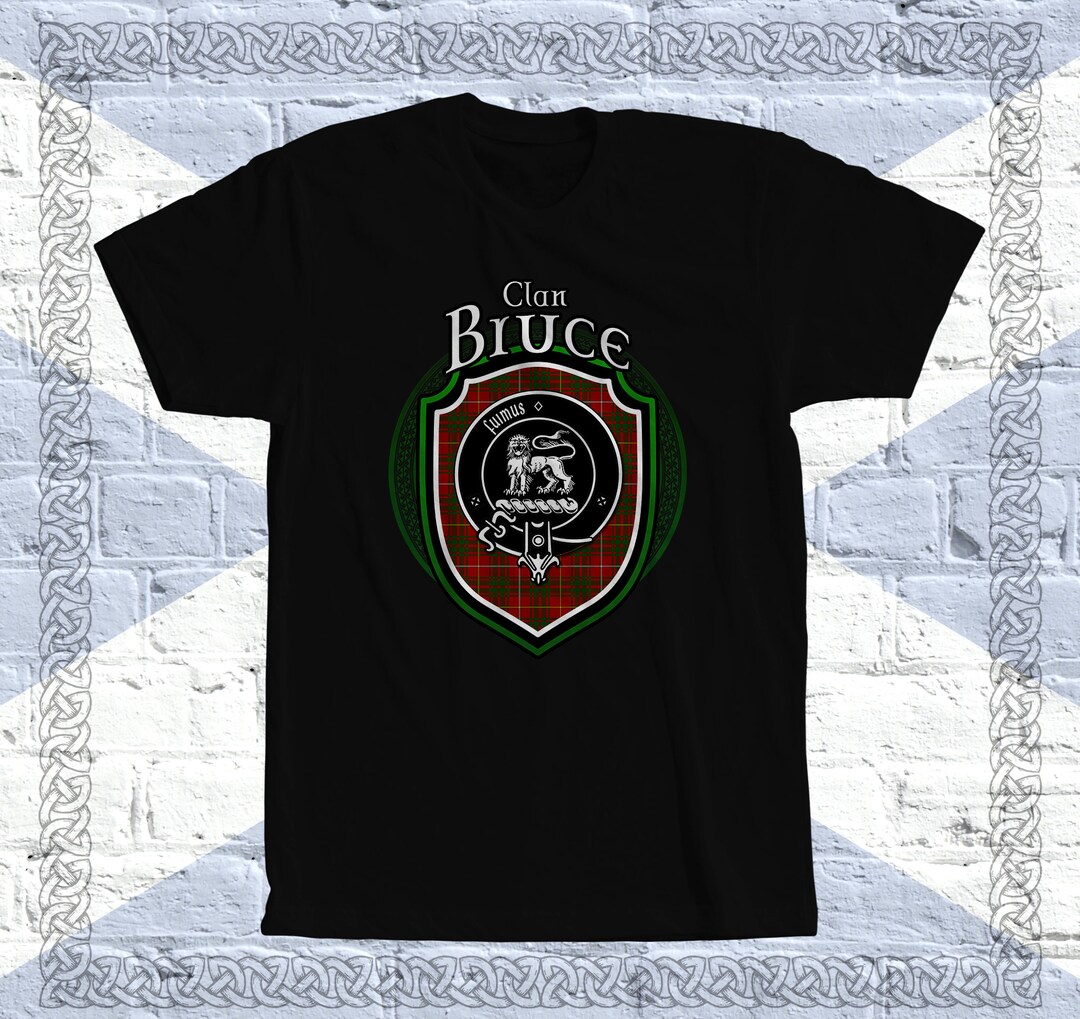 Clan Bruce Tartan T-Shirt, Schottischer Bruce Tshirt, Bruce Nachname ...