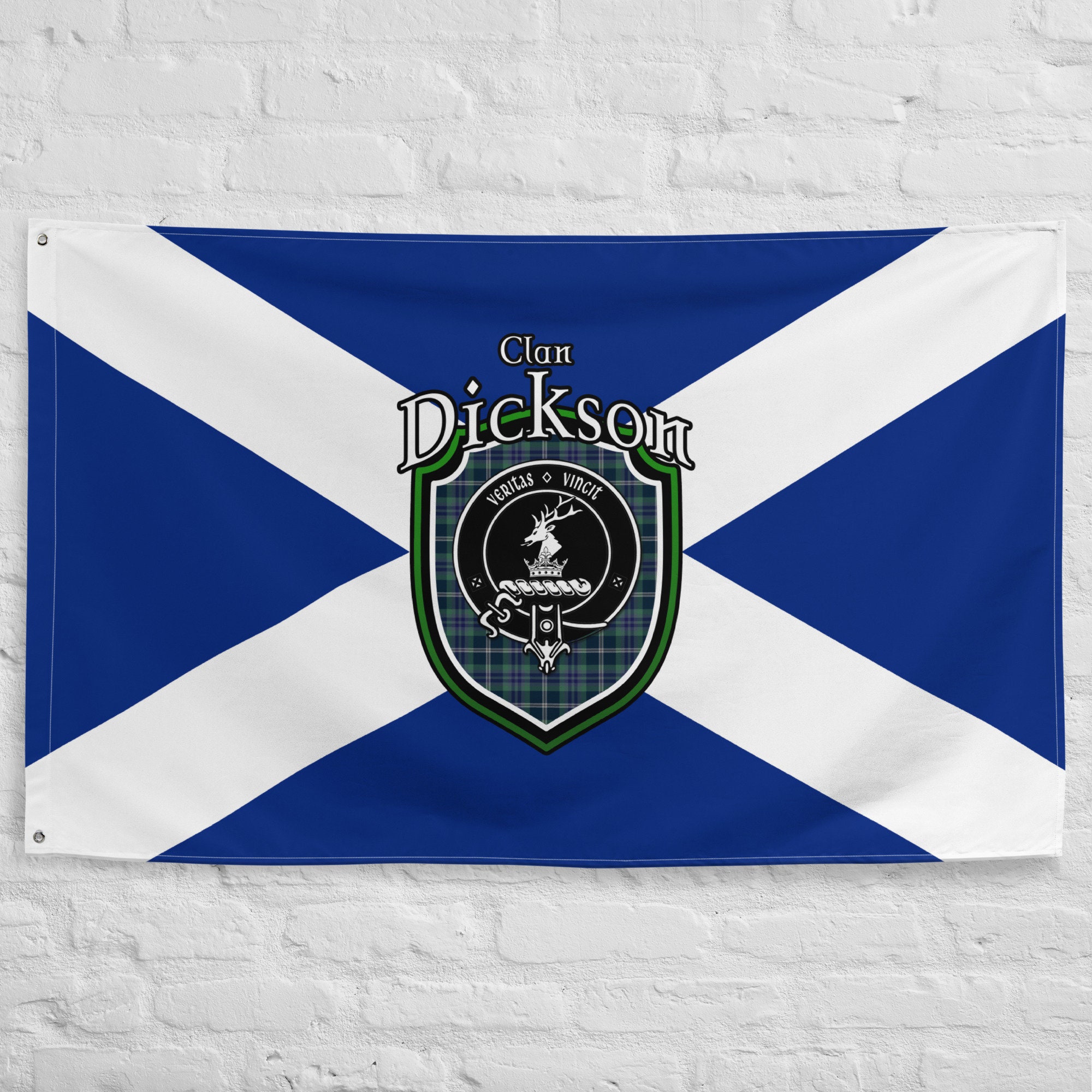 Clan Dickson Scottish Family Crest, Scotland Flag | Scottish Gifts for ...