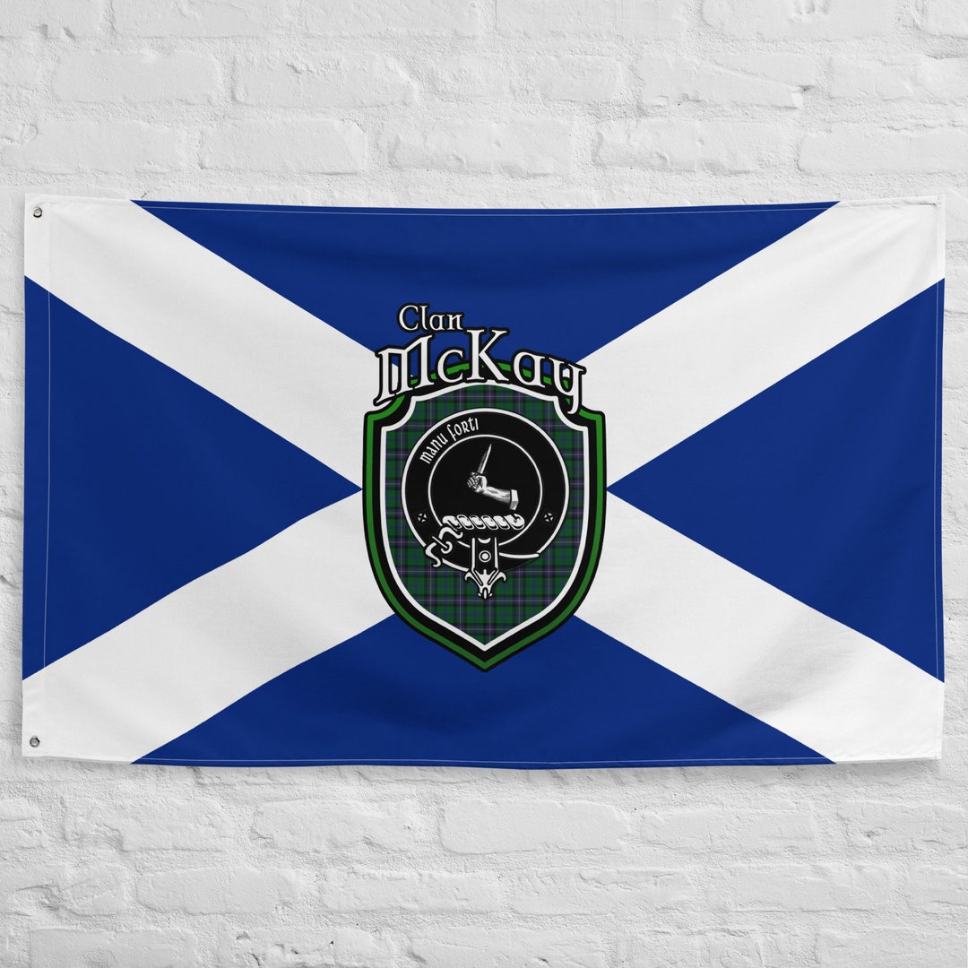 Clan Mckay Scottish Family Crest, Scotland Flag | Scottish Gifts for ...