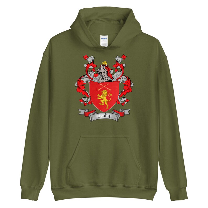 Leahy Coat of Arms Leahy Family Crest Hoodie Sweatshirt - Etsy Ireland
