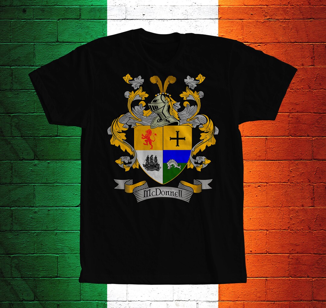 Mcdonnell Family Crest T- Shirt, Mcdonnell Coat of Arms, Mcdonnell ...