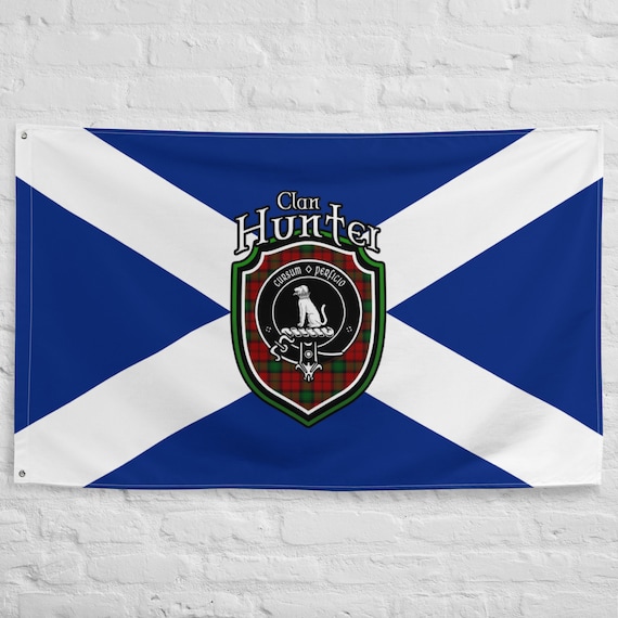 Clan Hunter Scottish Family Crest Scotland Flag Scottish | Etsy